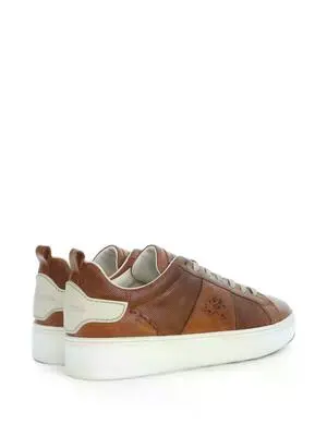 LA MARTINA Cupsole Leather Sneakers With Perforated Panels