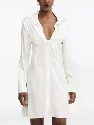 SILVIAN HEACH Spread Collar Button-down Mini Dress - White