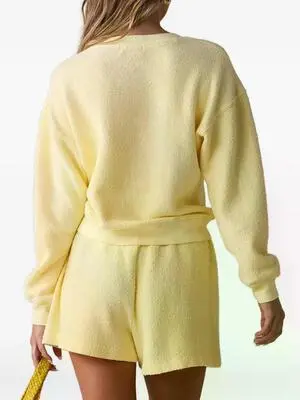 THE LADY AND THE SAILOR Bouclé Drawstring Shorts