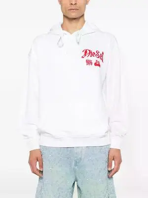 DIESEL® Logo Detail Drawstring Hoodie