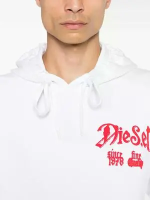DIESEL® Logo Detail Drawstring Hoodie