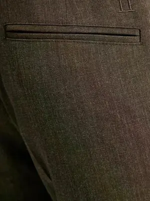 LES DEUX Logo-embroidered Pressed-crease Trousers