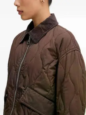 Marc O'polo Quilted Jacket With Corduroy Collar