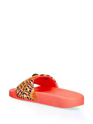 Kurt Geiger Quilted Eagle-plaque Slides