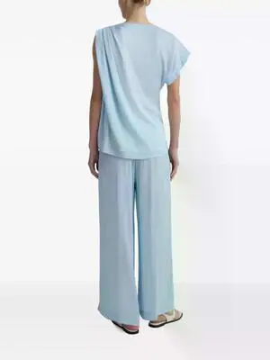 Bondi Born Ardea Draped Shoulder Top - Blue