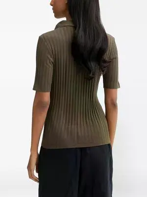 Marc O'polo Ribbed Knit V-neck T-shirt - Green