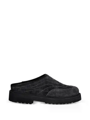 Diemme Contrast-stitch Slip-on Mules - Grey