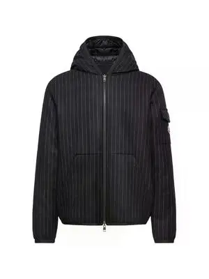 Moncler Ceze Pinstripe Hooded Jacket