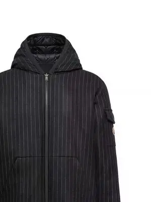 Moncler Ceze Pinstripe Hooded Jacket