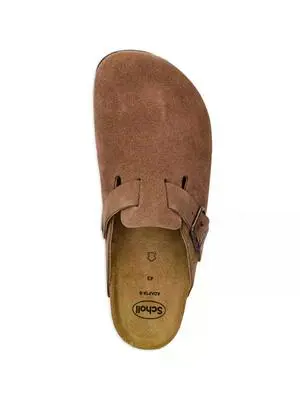 DR. SCHOLL'S SHOES Boston Suede Slip-on Slippers With Buckle Fastening