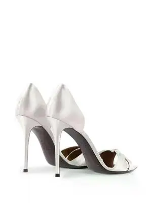 GIUSEPPE ZANOTTI Lumière Rhinestone Embellished Heeled Sandals - White