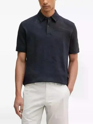 Marc O'polo Textured Short-sleeve Polo Shirt - Blue