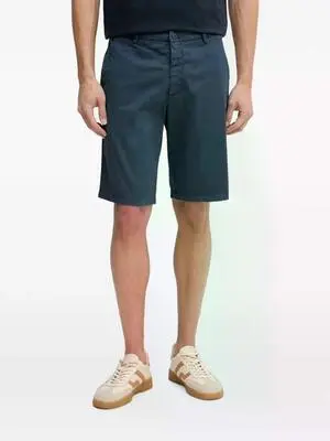 TRUSSARDI Logo Embroidered Twill Shorts - Blue