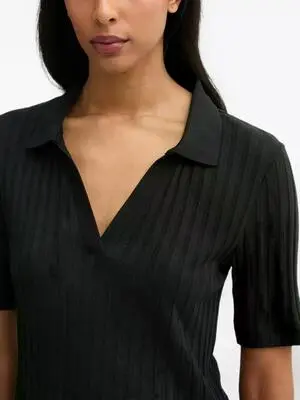 Marc O'polo Ribbed-knit Polo Collar Top