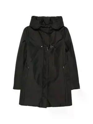 FAY Hooded Toggle-fastening Coat - Black