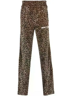 Palm Angels Leopard-print Track Pants - Brown