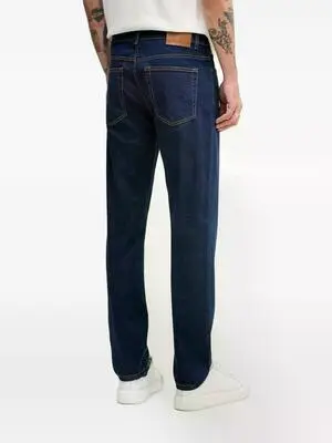 BENETTON Logo Patch Straight-leg Jeans