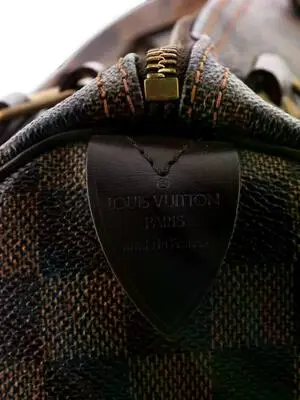 LOUIS VUITTON Speedy Handbag Damier 30 Satchel - Brown