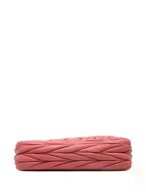 Miu Miu Matelasse Nappa Frame Shoulder Bag - Pink