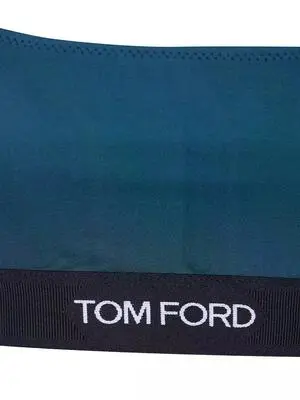 TOM FORD Logo-underband Bra - Blue