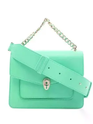 BVLGARI Leather Serpenti Forever Maxi Chain Top Handle Bag - Green