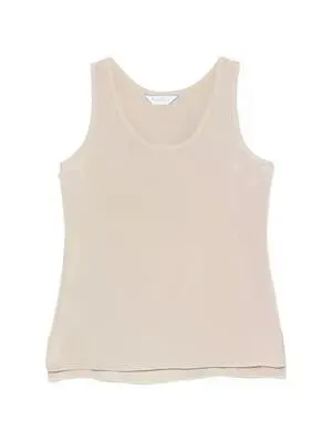 Max Mara Sleeveless Satin Finish Top - Neutrals