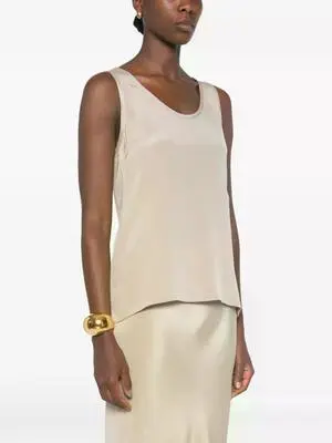 Max Mara Sleeveless Satin Finish Top