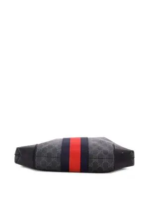Gucci Gg Coated Canvas Medium Messenger Bag - Black