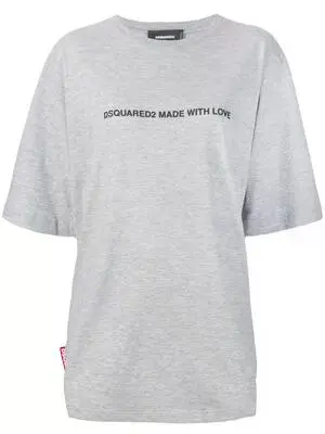 Dsquared2 Oversized "made With Love" T-shirt - Grey
