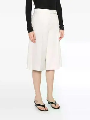 Max Mara Pressed Crease Pocket Shorts - Neutrals