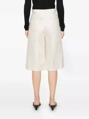 Max Mara Pressed Crease Pocket Shorts - Neutrals