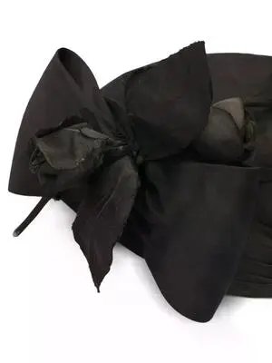 Vintage Bow-embellished Floral Detail Hat