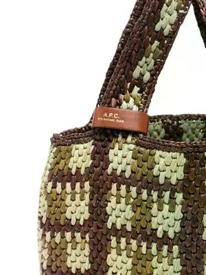 A.p.c. Woven Raffia Tote Bag - Brown