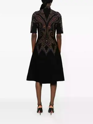 Etro Paisley-pattern Mock-neck Midi Dress