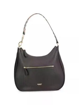 Burberry Grained Leather Shoulder Bag - Black