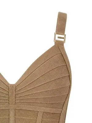 Elisabetta Franchi Logo Plaque Cropped Top