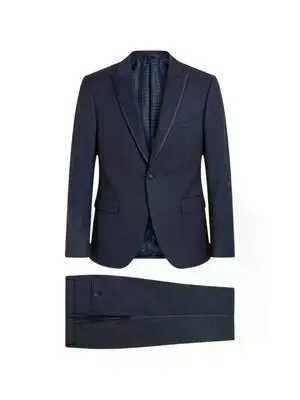 RAMON SANJURJO Textured-finish Peak-lapel Suit