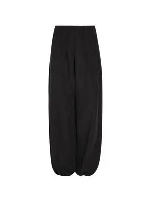 Vince Smocked-waist Harem Trousers - Black