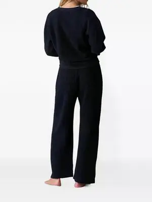 THE LADY AND THE SAILOR Everyday" Drawstring Wide-leg Textured Pants