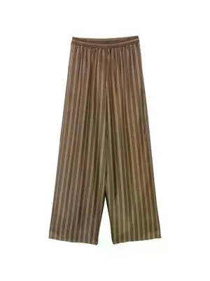 Max Mara Striped Pattern Trousers - Brown