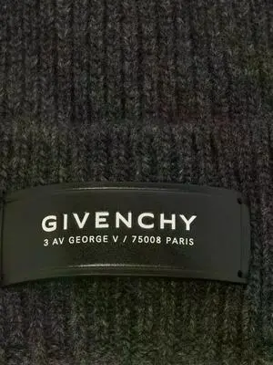 Givenchy Logo Appliqué Rib-knit Beanie Hat