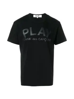 Comme Des Garçons Logo-print Cotton T-shirt - Black