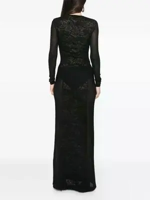 Elisabetta Franchi Lace-panelled Maxi Dress