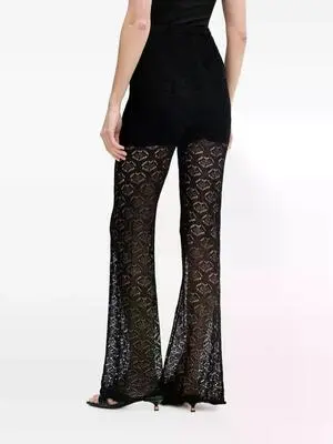 SILVIAN HEACH Lace-knit Flared Trousers