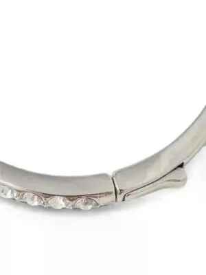 TRUSSARDI Crystal-embellished Logo Plaque Bracelet
