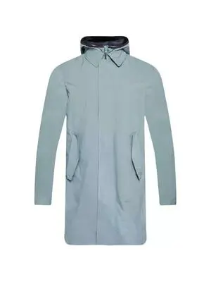 Herno Hooded Concealed-fastening Coat - Blue