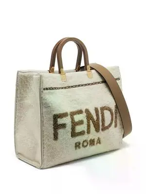 Fendi Medium Sunshine Shearling Tote Bag