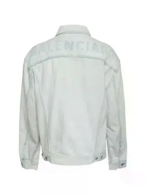 Balenciaga Logo Print Denim Jacket