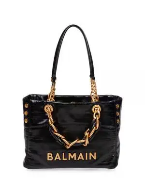 Balmain Small 1945 Monogram Handbag - Black