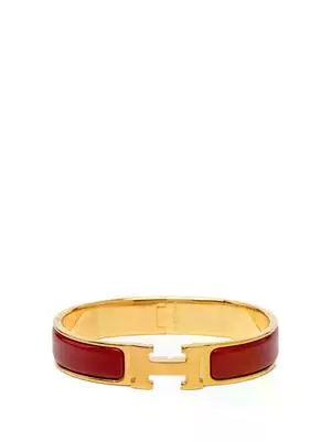 Hermès Enamel Clic H Bracelet Pm - Red